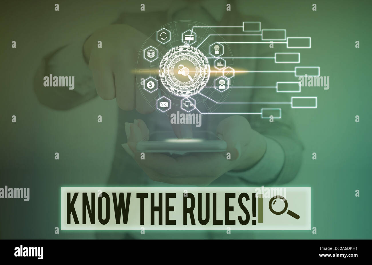 Writing note showing Know The Rules. Business concept for set explicit ...