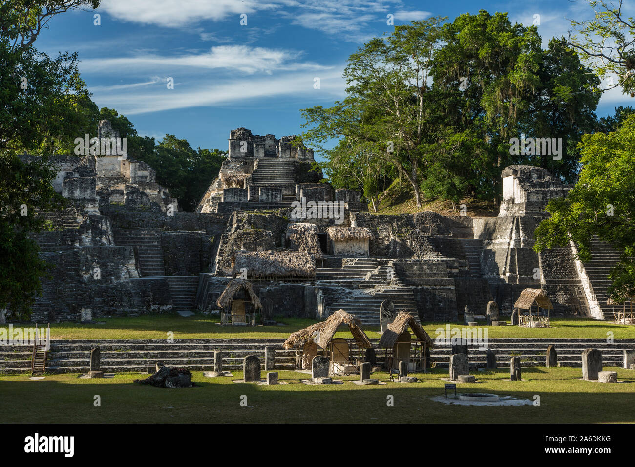 The North Acropolis complex in the Mayan ruins of Tikal National Park ...