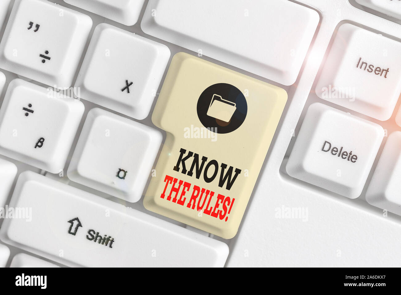 Text sign showing Know The Rules. Business photo showcasing set ...