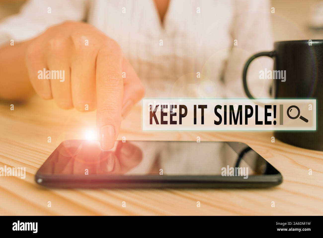 Conceptual hand writing showing Keep It Simple. Concept meaning ask something easy understand ...