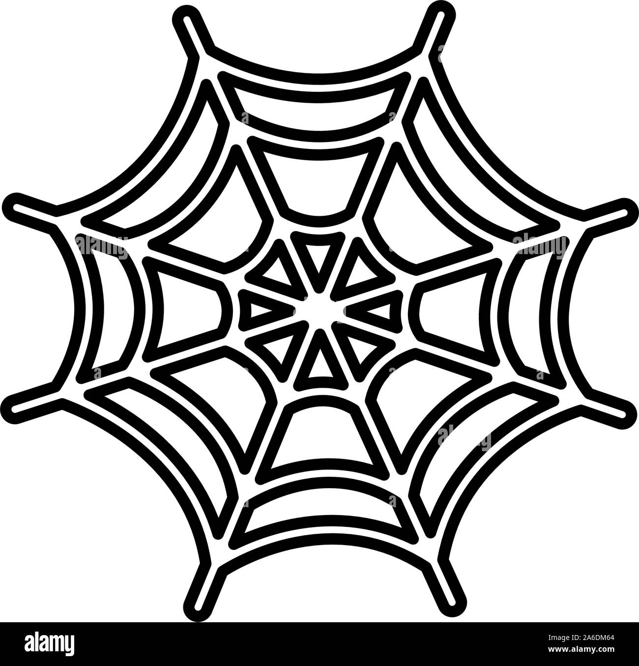 Thick Spider Web Outline
