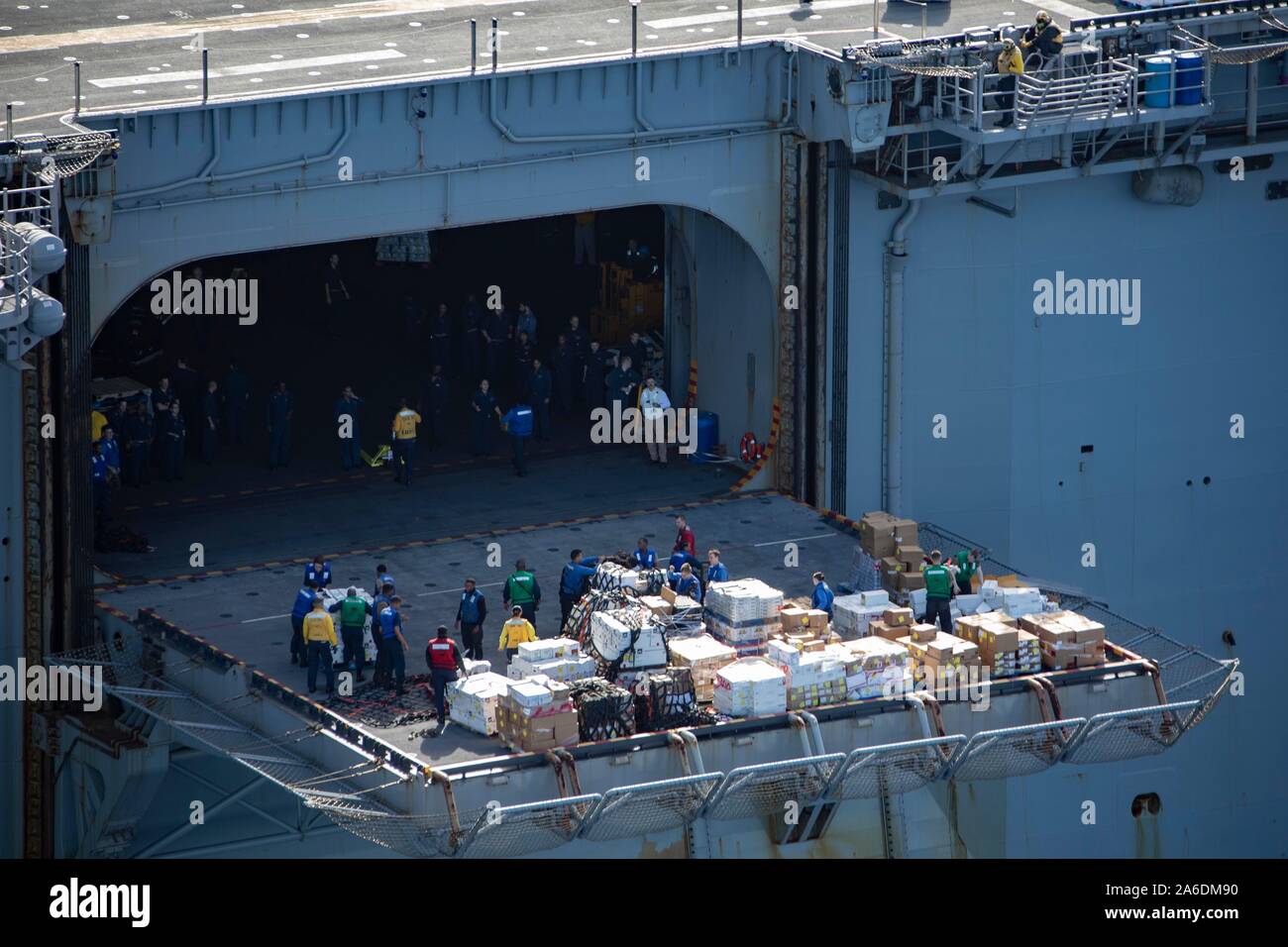 191023-N-MH210-1348 ATLANTIC OCEAN (Oct. 23, 2019) - Sailors assigned ...