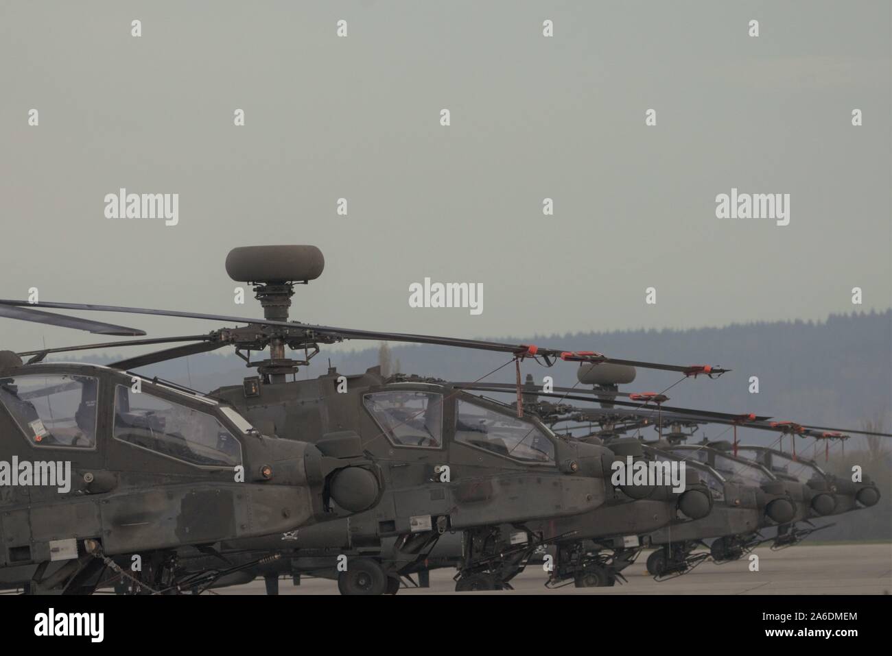 Apache helicopters from the 3rd Combat Aviation Brigade out of Hunter ...