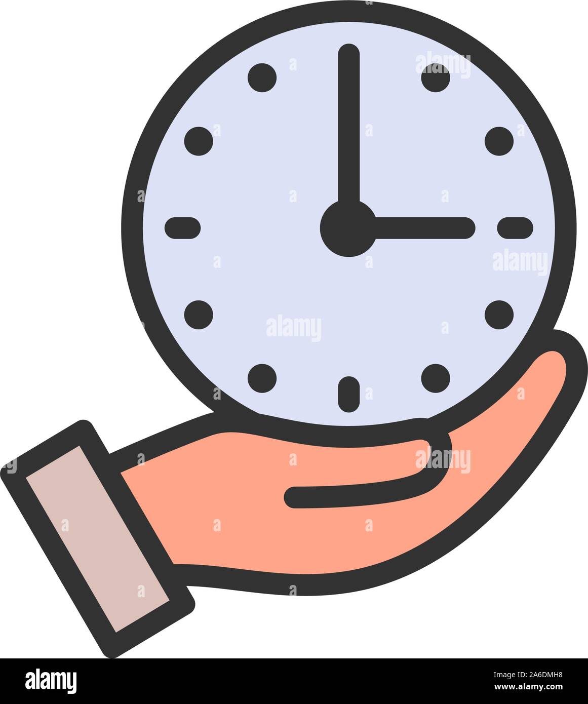 Time care icon outline Cut Out Stock Images & Pictures - Alamy