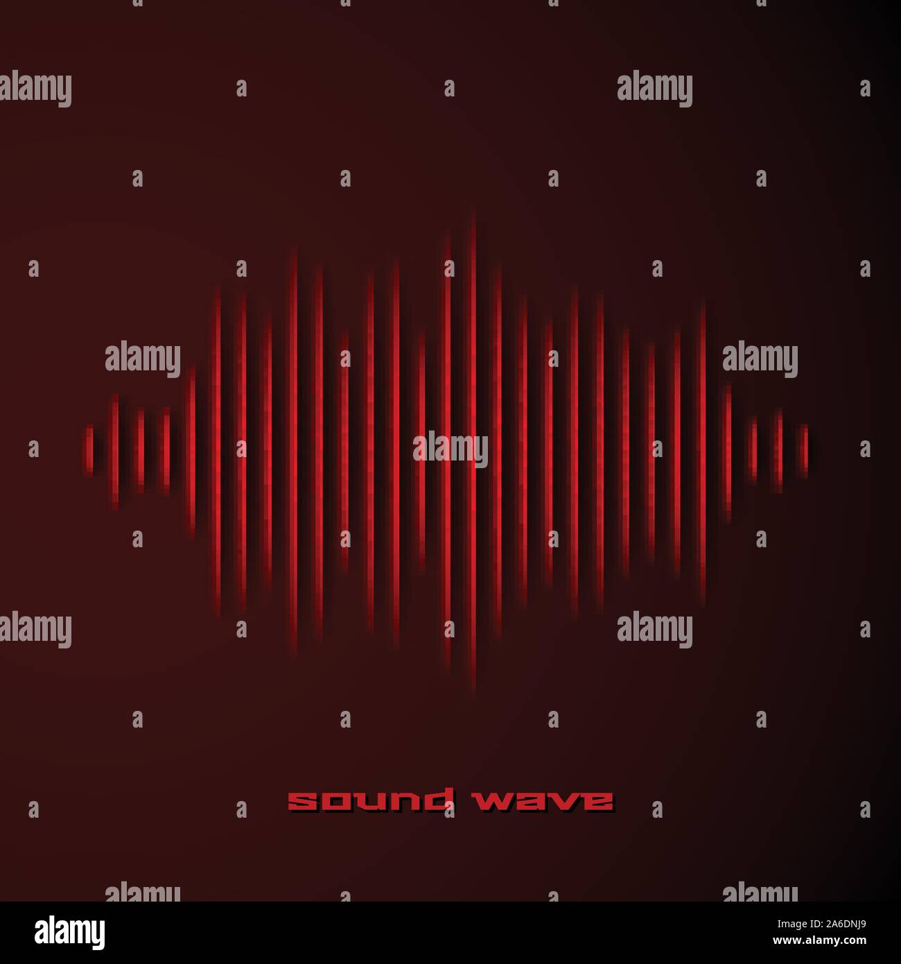 Paper sound waveform with shadow Stock Vector Image & Art - Alamy