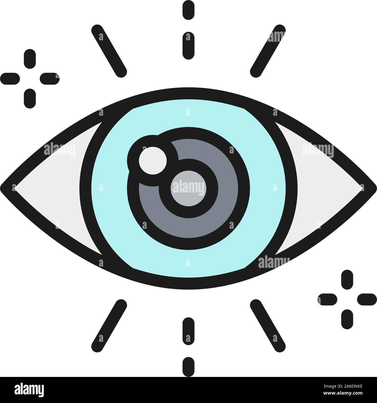 Vector business look, attentive eye color icon Stock Vector Image & Art ...