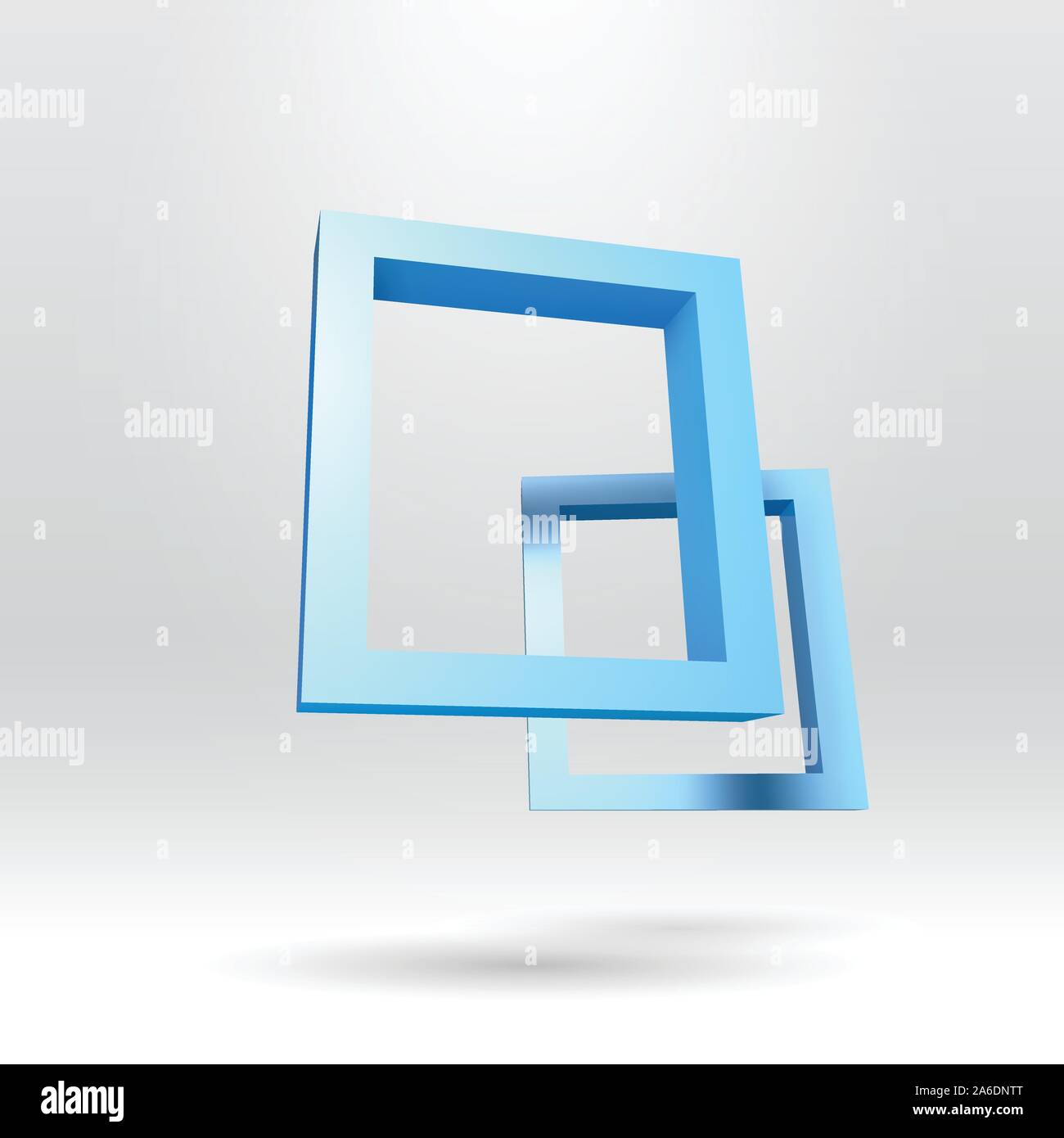 Two blue rectangular 3D frames Stock Vector Image & Art - Alamy