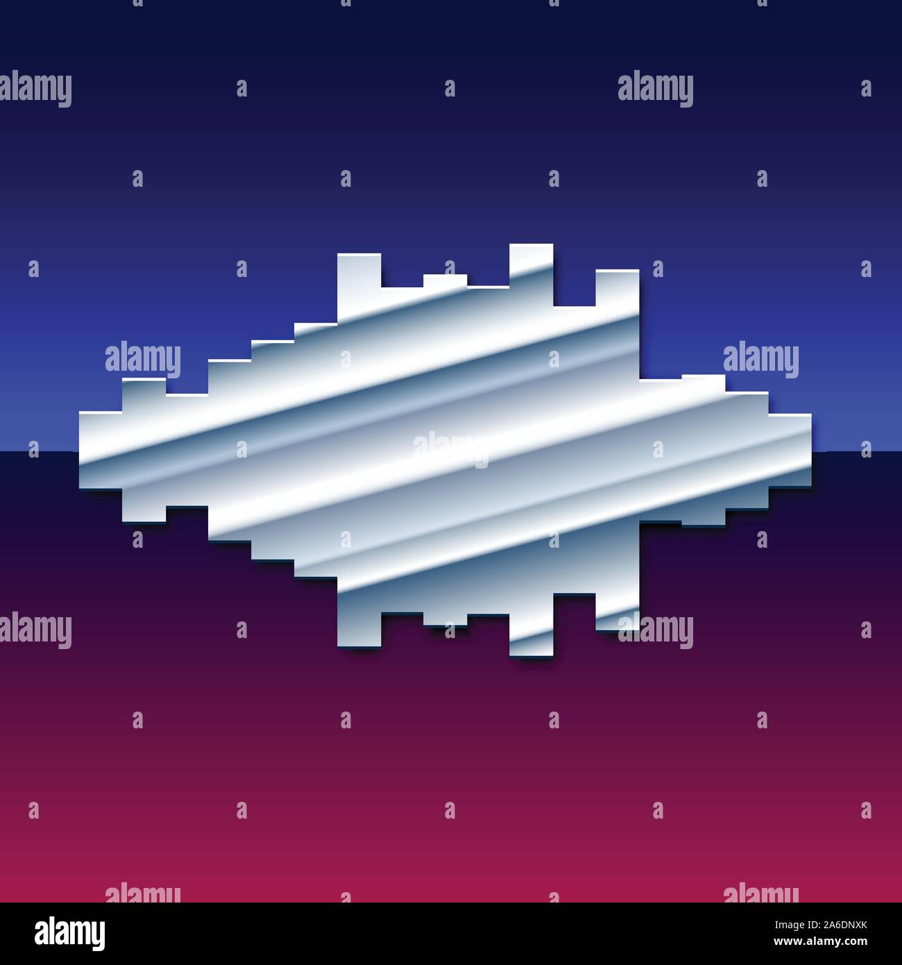 80s styled chrome sound wave Stock Vector Image & Art - Alamy