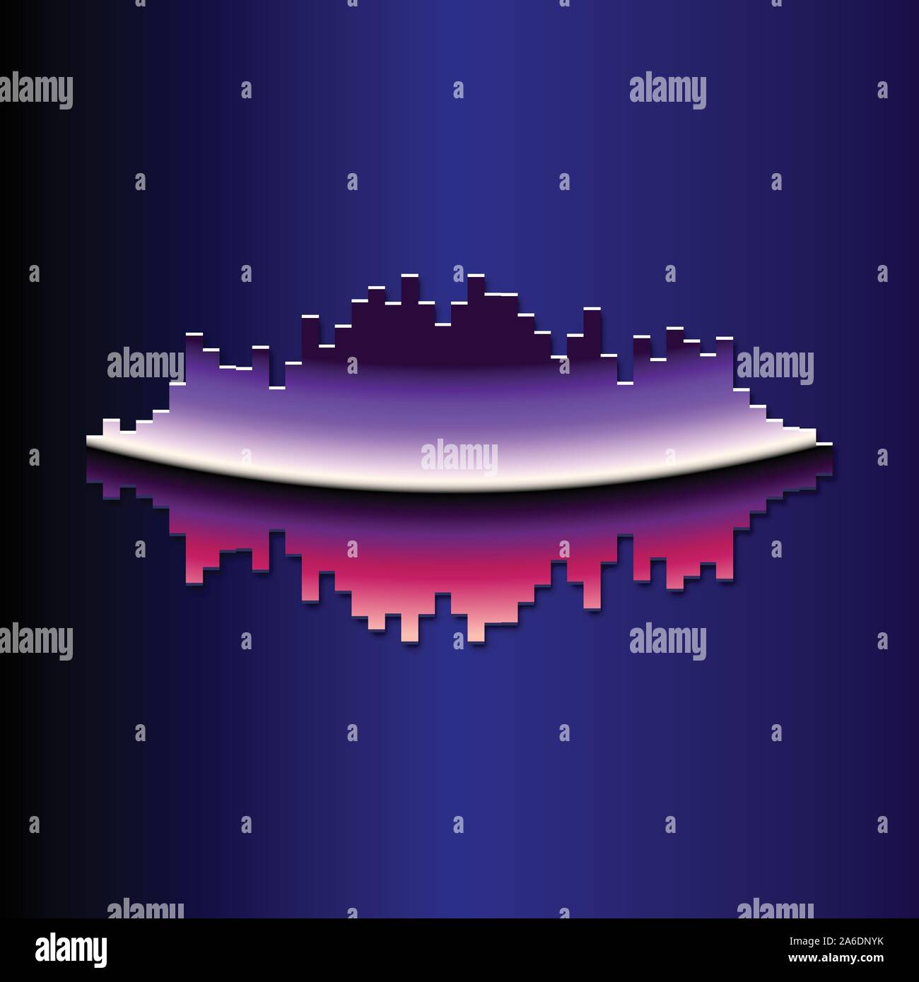 80s styled chrome sound wave Stock Vector Image & Art - Alamy