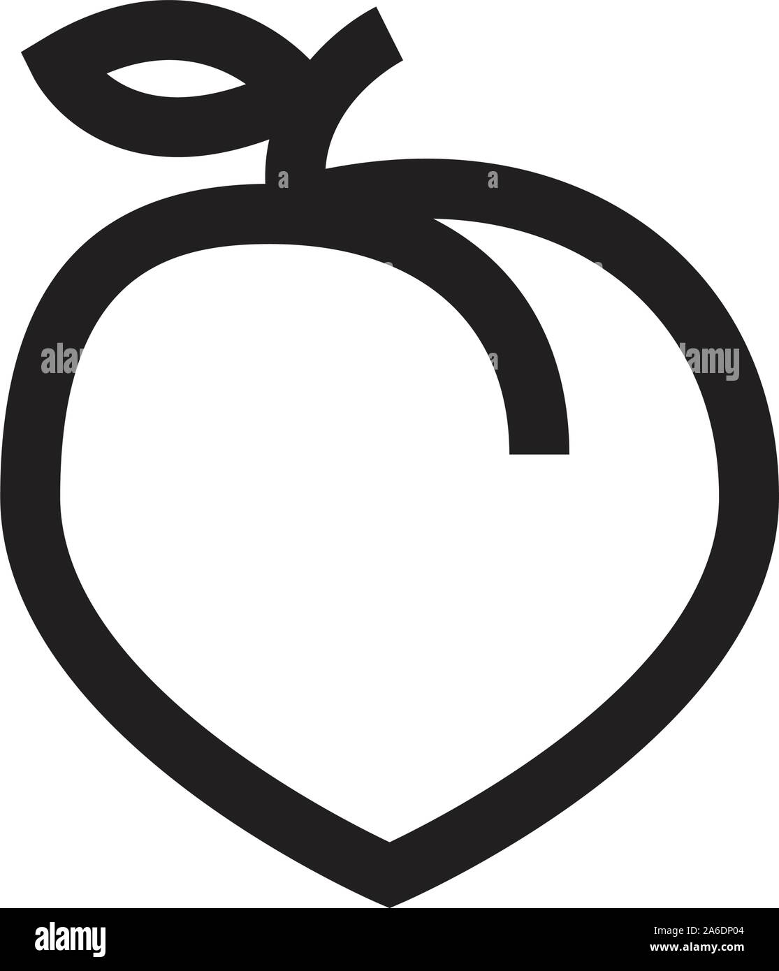 Peach icon,vector illustration. Flat design style. vector peach icon ...