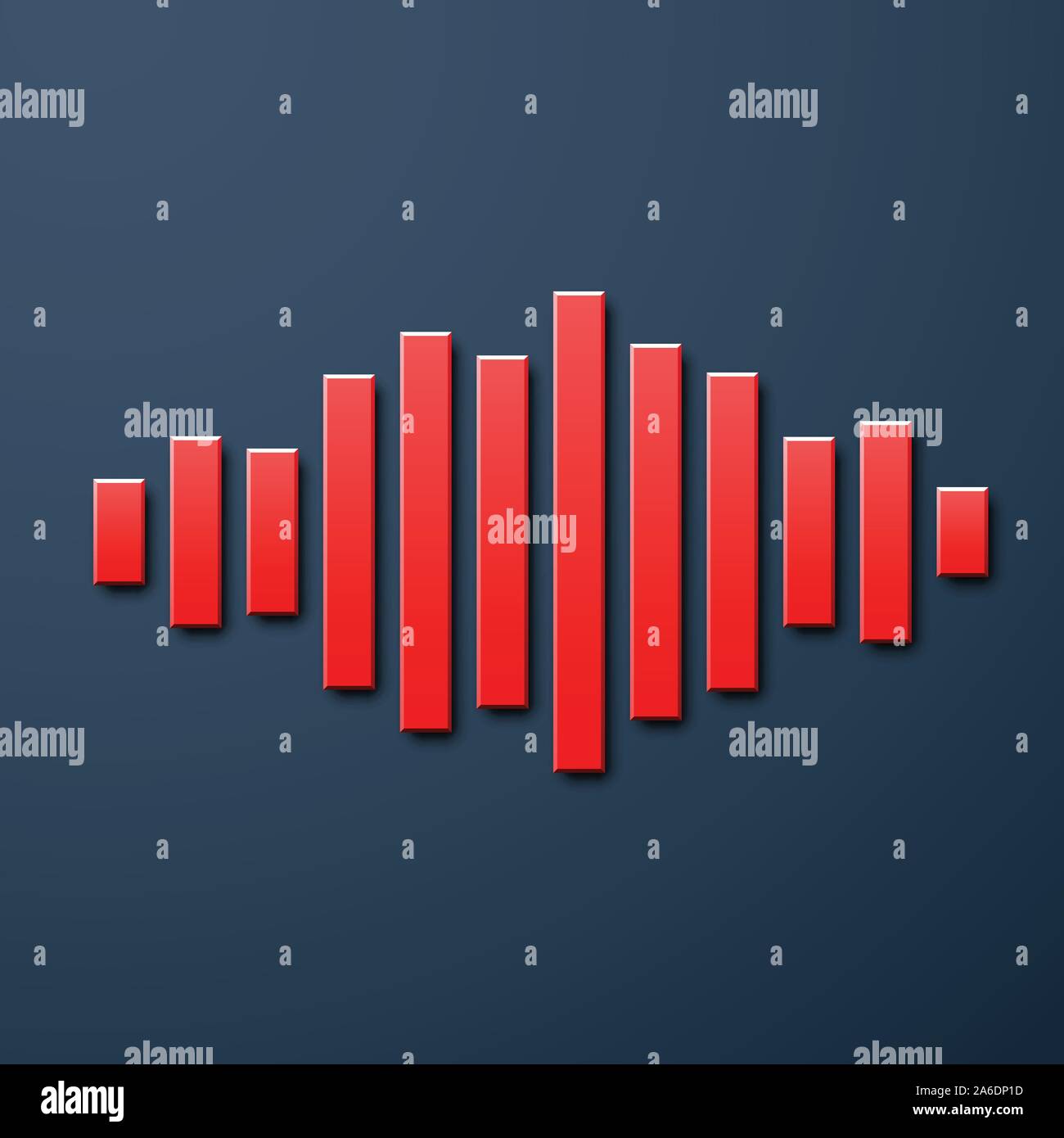 Silhouette of sound waveform with shadow Stock Vector Image & Art - Alamy