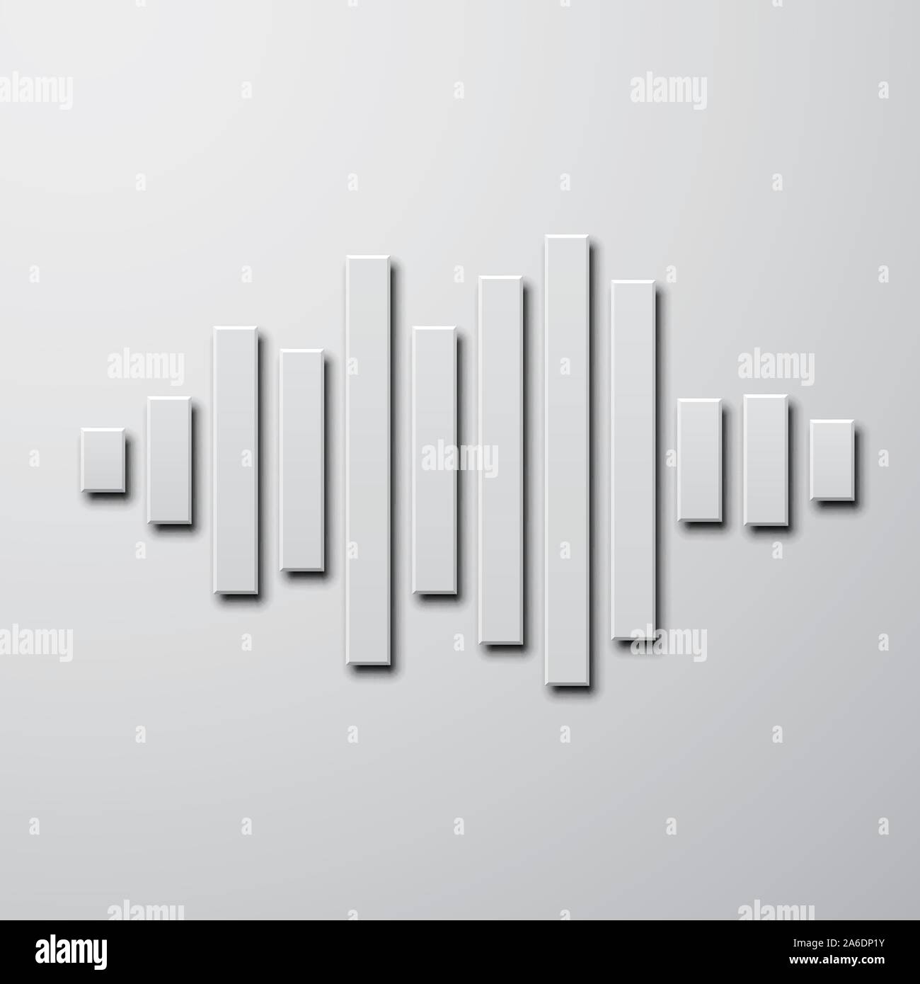 Illustration audio waveform silhouette Stock Vector Images - Alamy