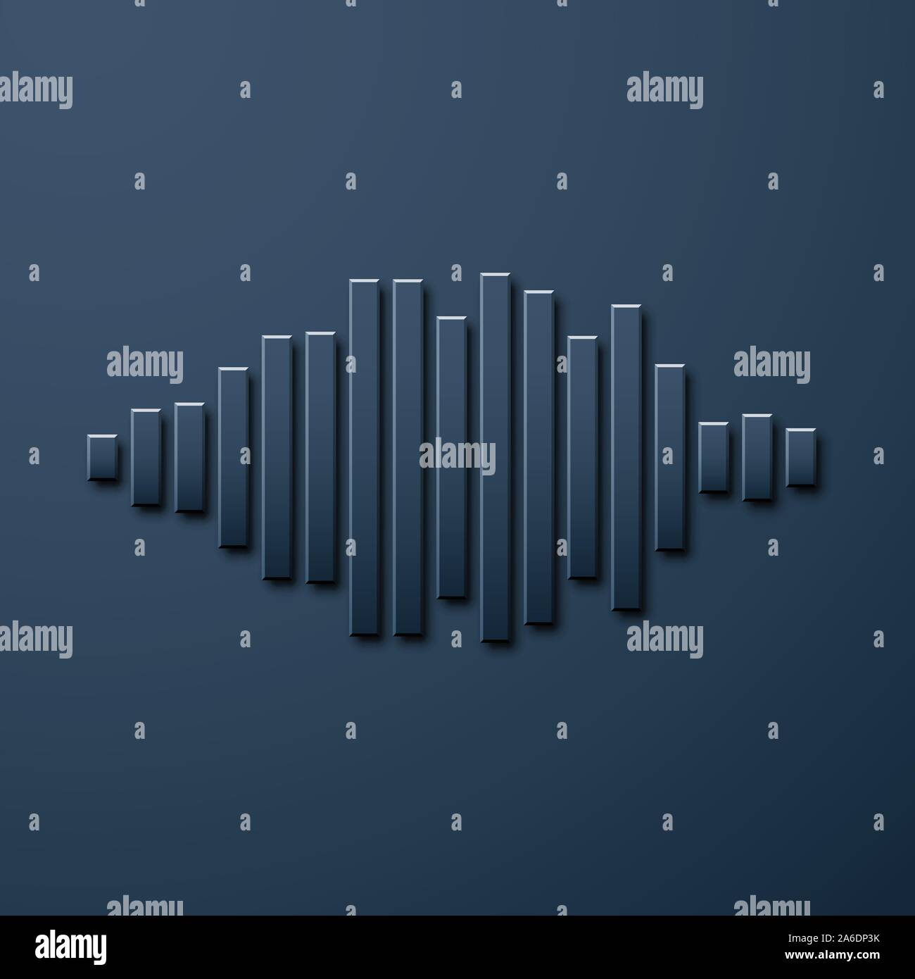 Silhouette of sound waveform with shadow Stock Vector Image & Art - Alamy
