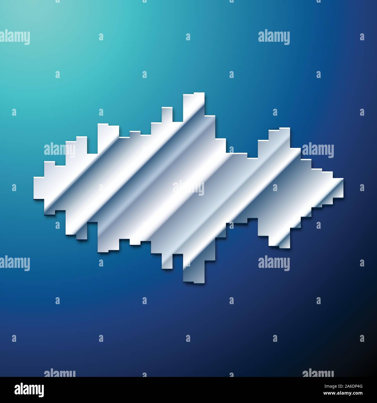 80s styled chrome sound wave Stock Vector Image & Art - Alamy