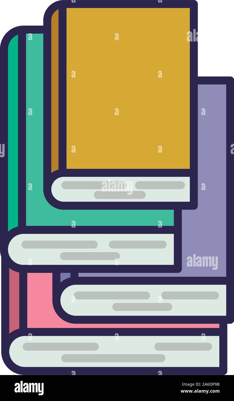 education text books pile icons Stock Vector Image & Art - Alamy