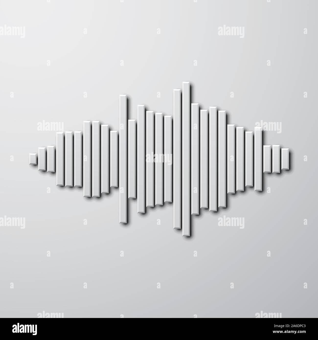 Silhouette of sound waveform with shadow Stock Vector Image & Art - Alamy