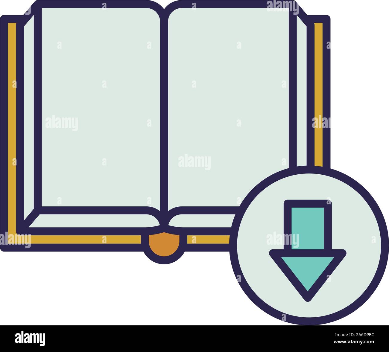 education text book open with arrow download Stock Vector Image & Art ...