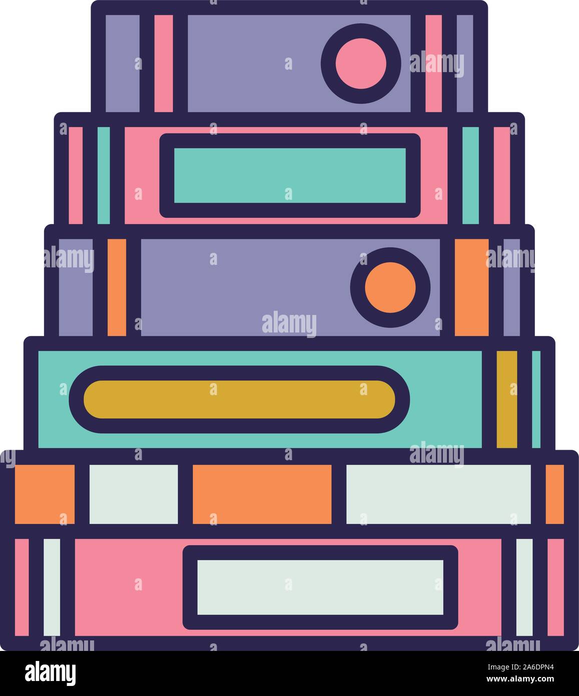 education text books pile icons Stock Vector Image & Art - Alamy