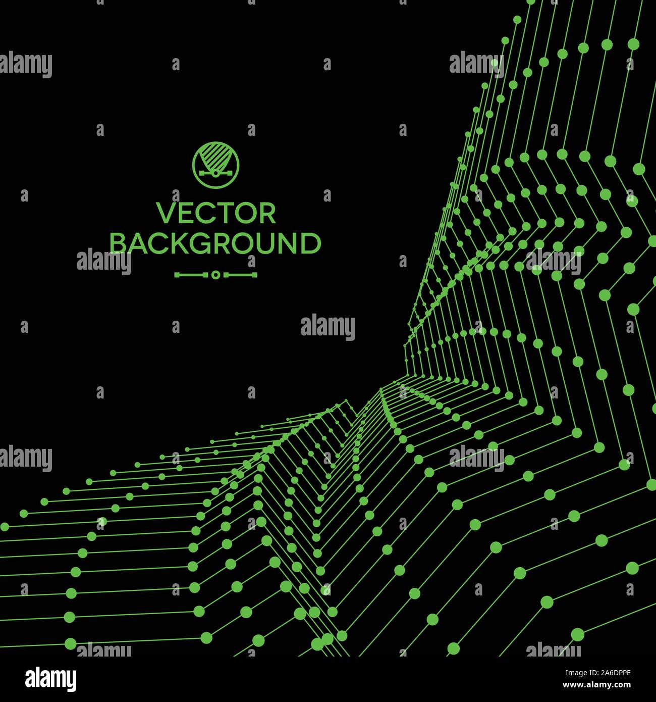 Wavy grid made of connected dots Stock Vector Image & Art - Alamy