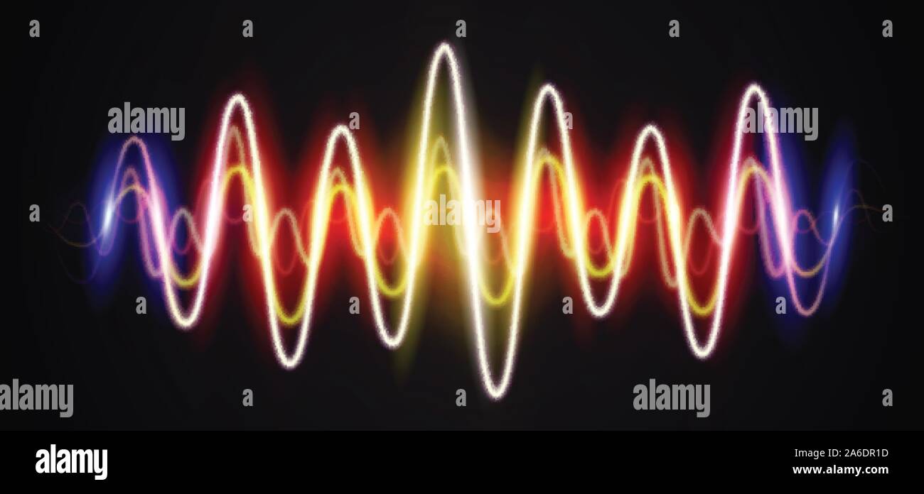 Neon waveform shiny music sign with flares Stock Vector Image & Art - Alamy
