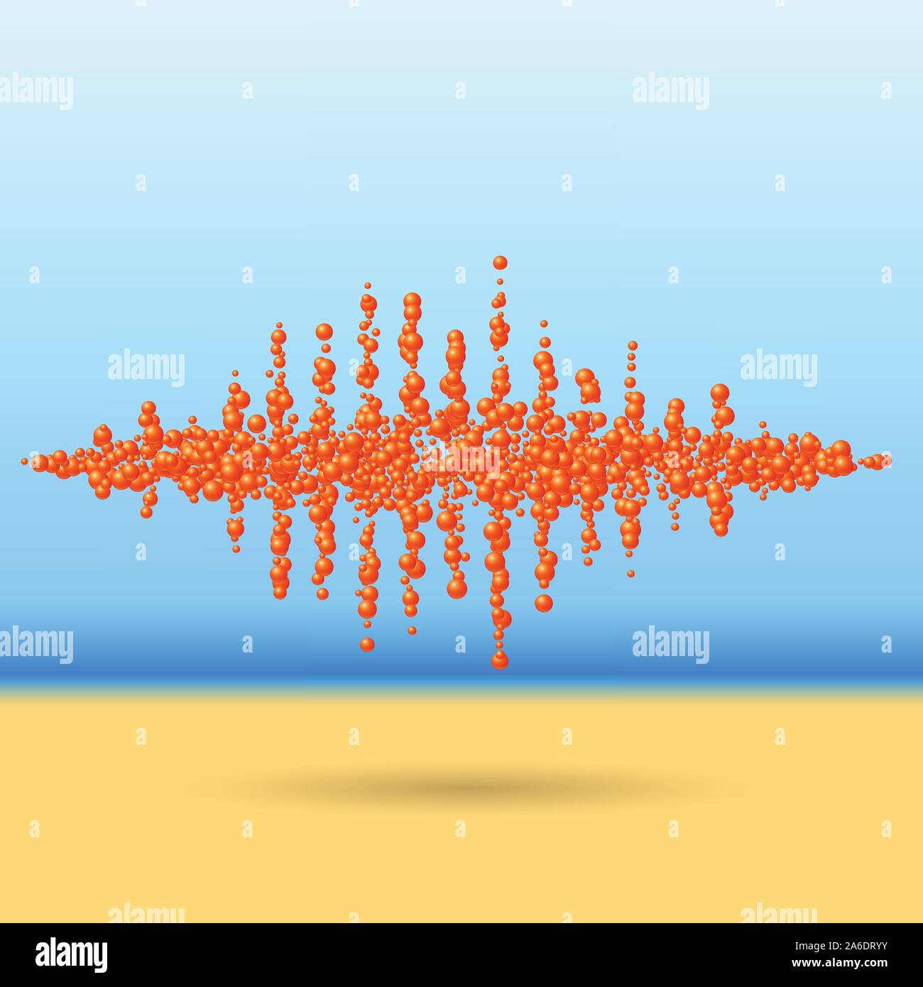 Sound waveform made of scattered balls Stock Vector Image & Art - Alamy