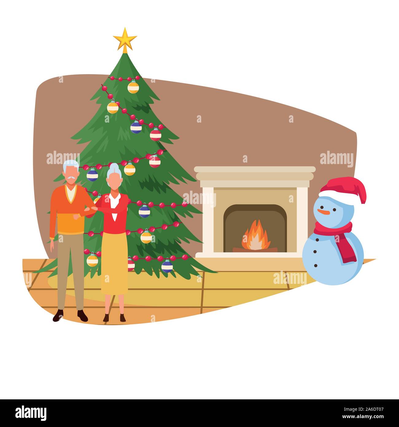 Man standing next tree Stock Vector Images - Alamy