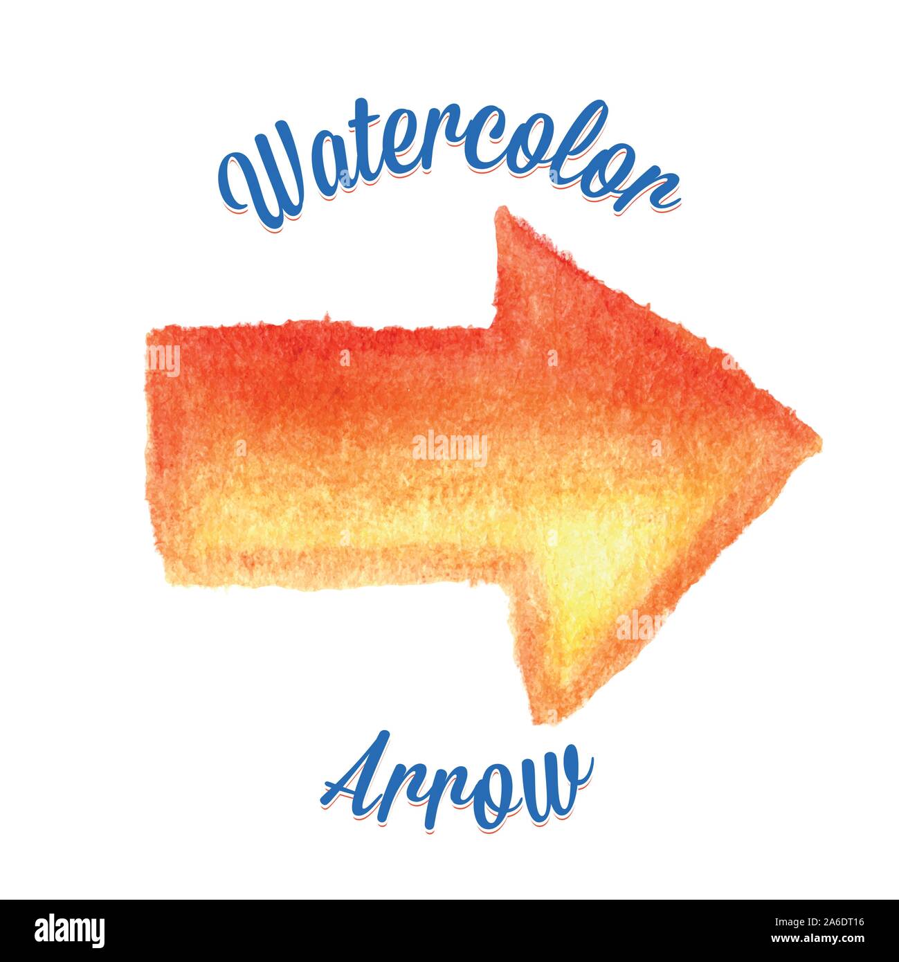 Orange vector watercolor arrow Stock Vector Image & Art - Alamy