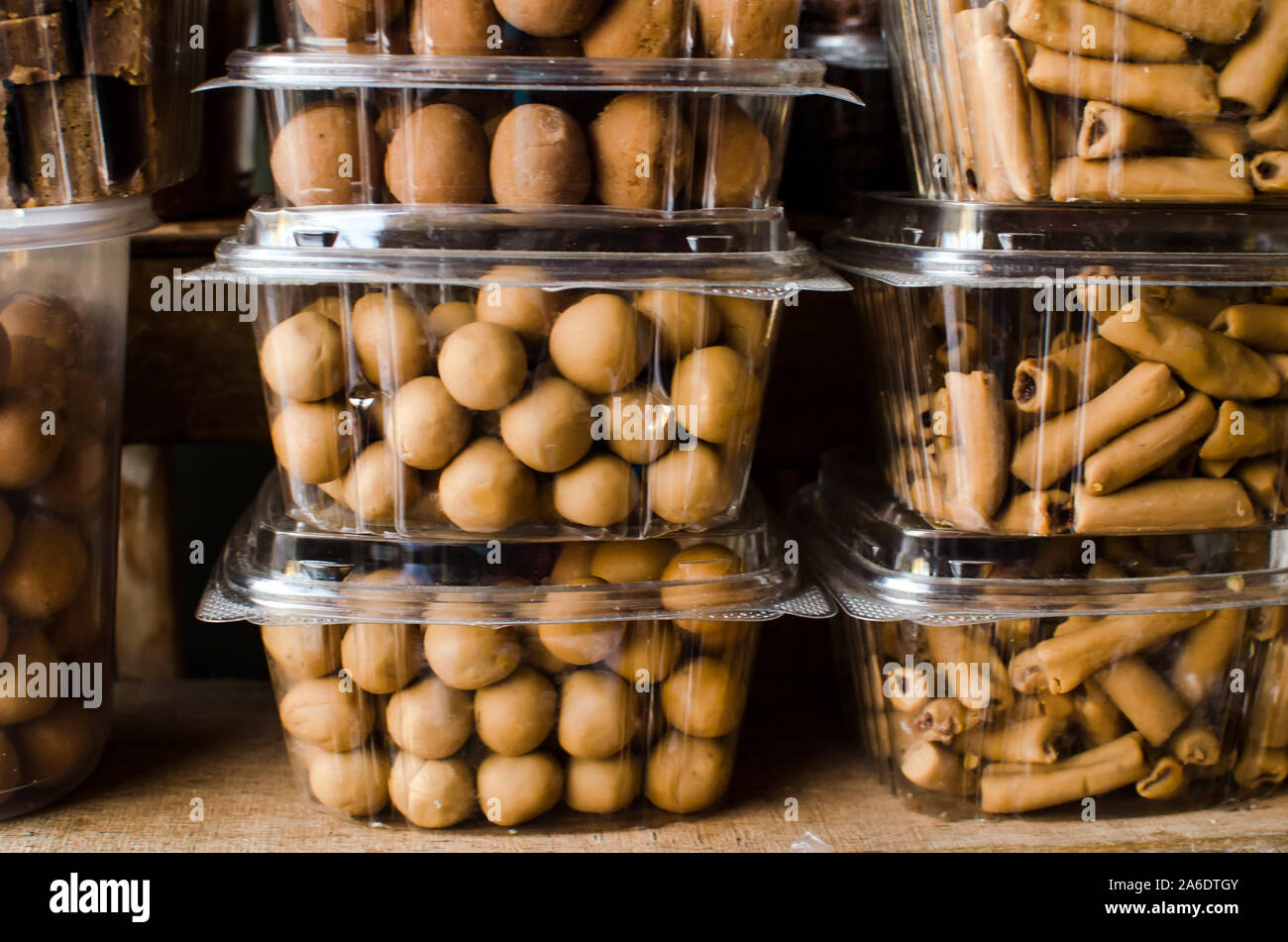 Homemade dulce de leche candies, traditional candies from Colombia ...