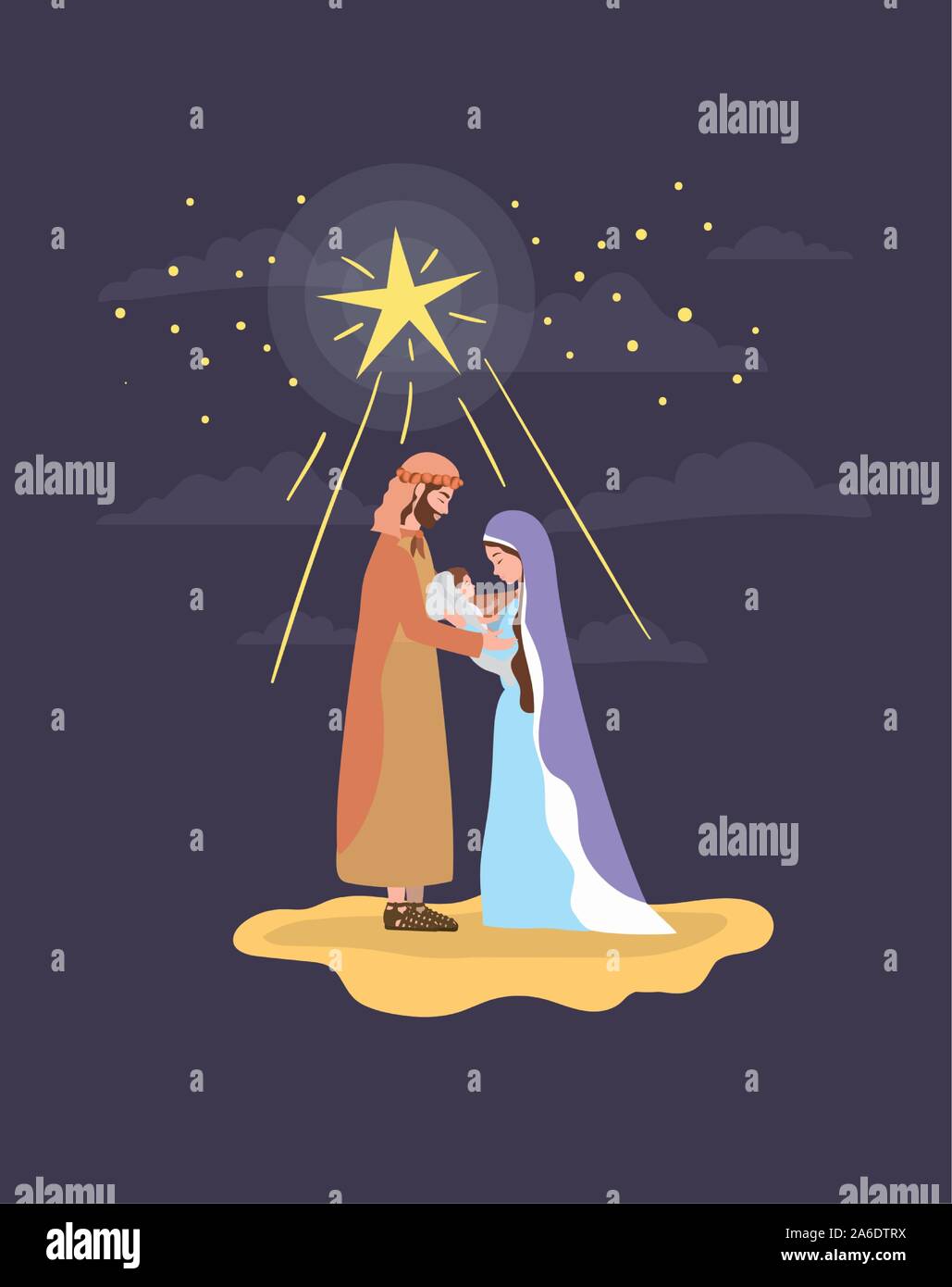 cute holy family manger characters Stock Vector Image & Art - Alamy