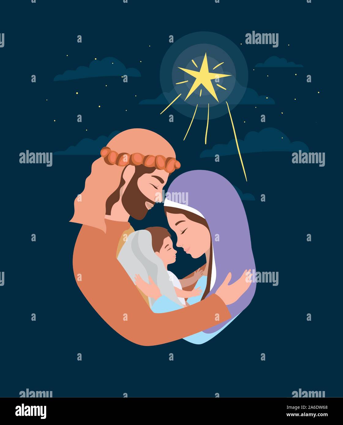 cute holy family manger characters Stock Vector Image & Art - Alamy