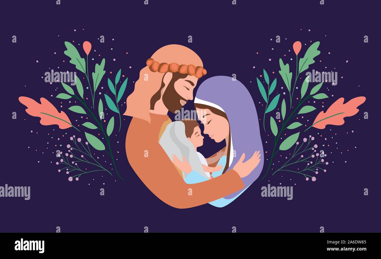 cute holy family manger characters Stock Vector Image & Art - Alamy