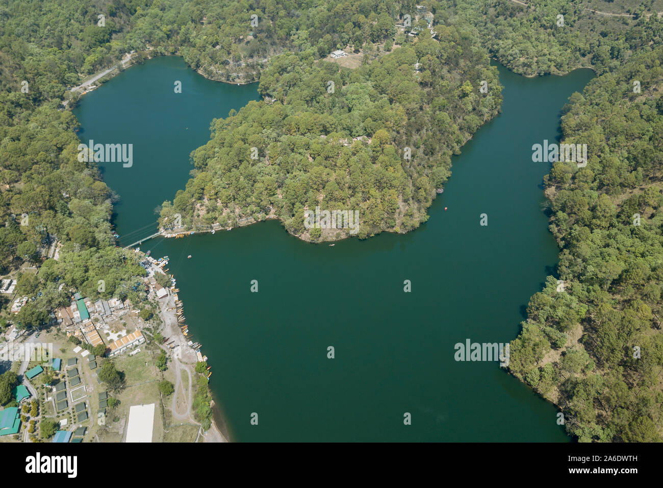 Arial View of sattal Lake in Uttarakhand,India Stock Photo - Alamy