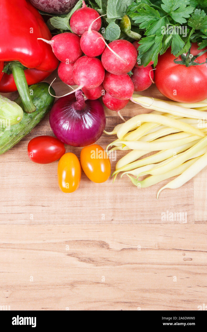 Fresh ripe vegetables as food containing natural vitamins. Healthy ...