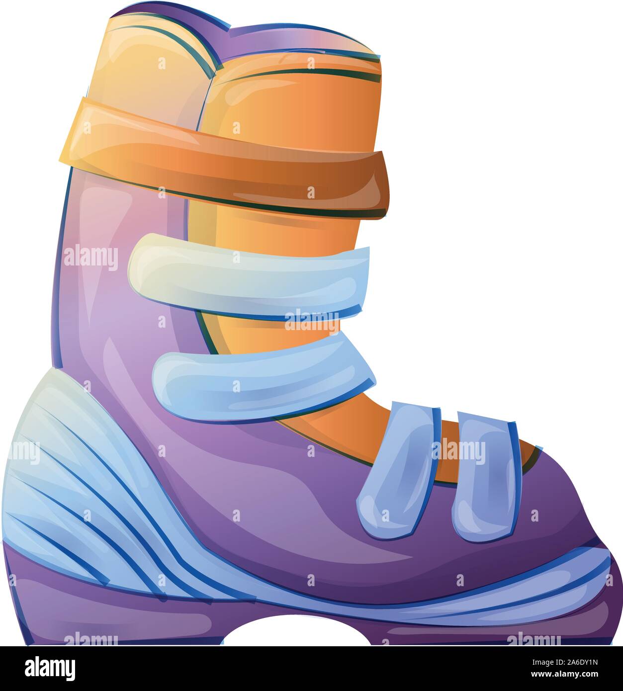 Ski boot icon. Cartoon of ski boot vector icon for web design isolated ...