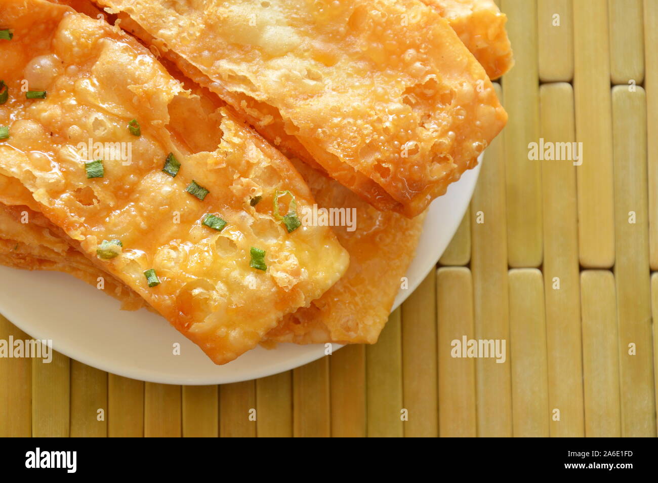 crispy sweet Roti Indian food made of flour on dish Stock Photo - Alamy