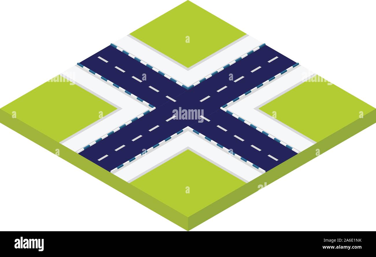 Road intersection icon, isometric style Stock Vector Image & Art - Alamy