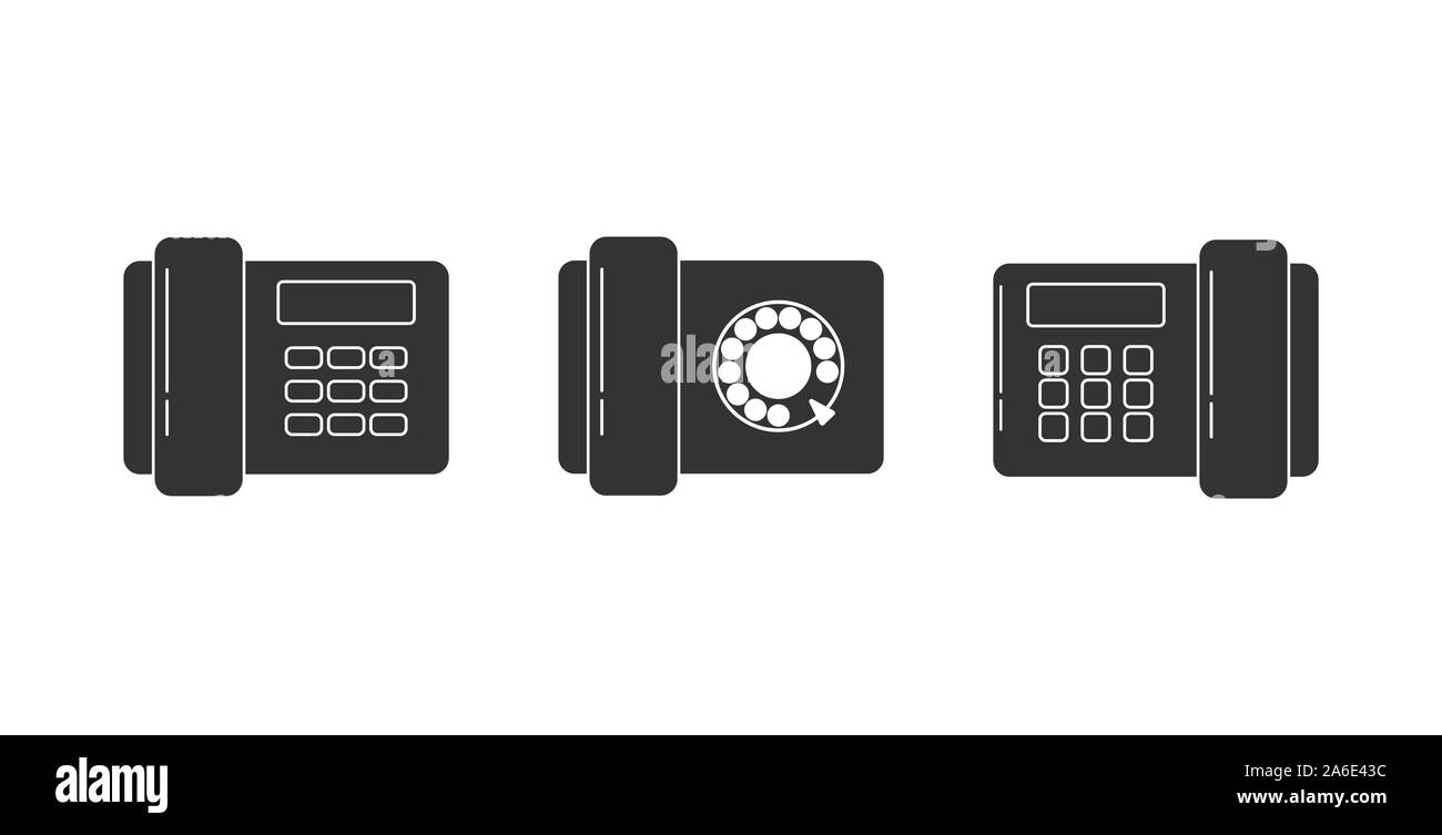 Set of silhouette phone icons for logo, design and decoration of sites ...