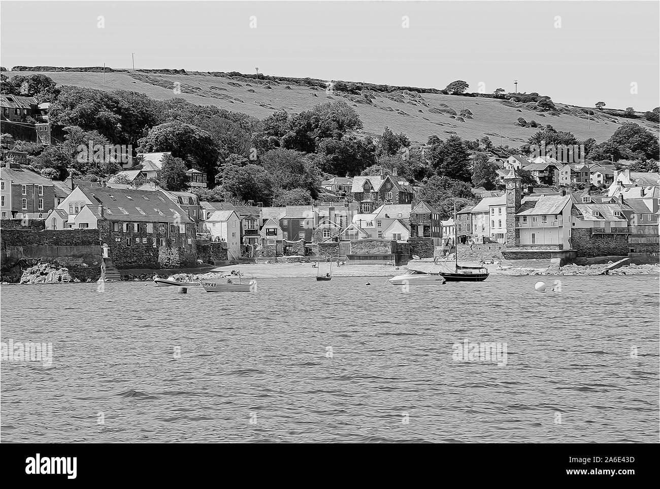 Cawsand yachts Black and White Stock Photos & Images - Alamy
