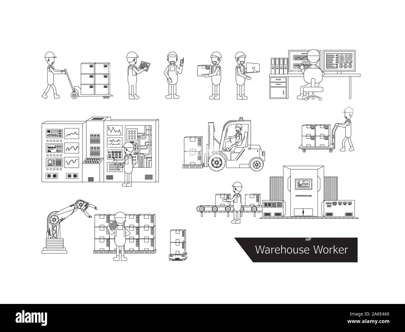 Warehouse worker Cut Out Stock Images & Pictures - Alamy