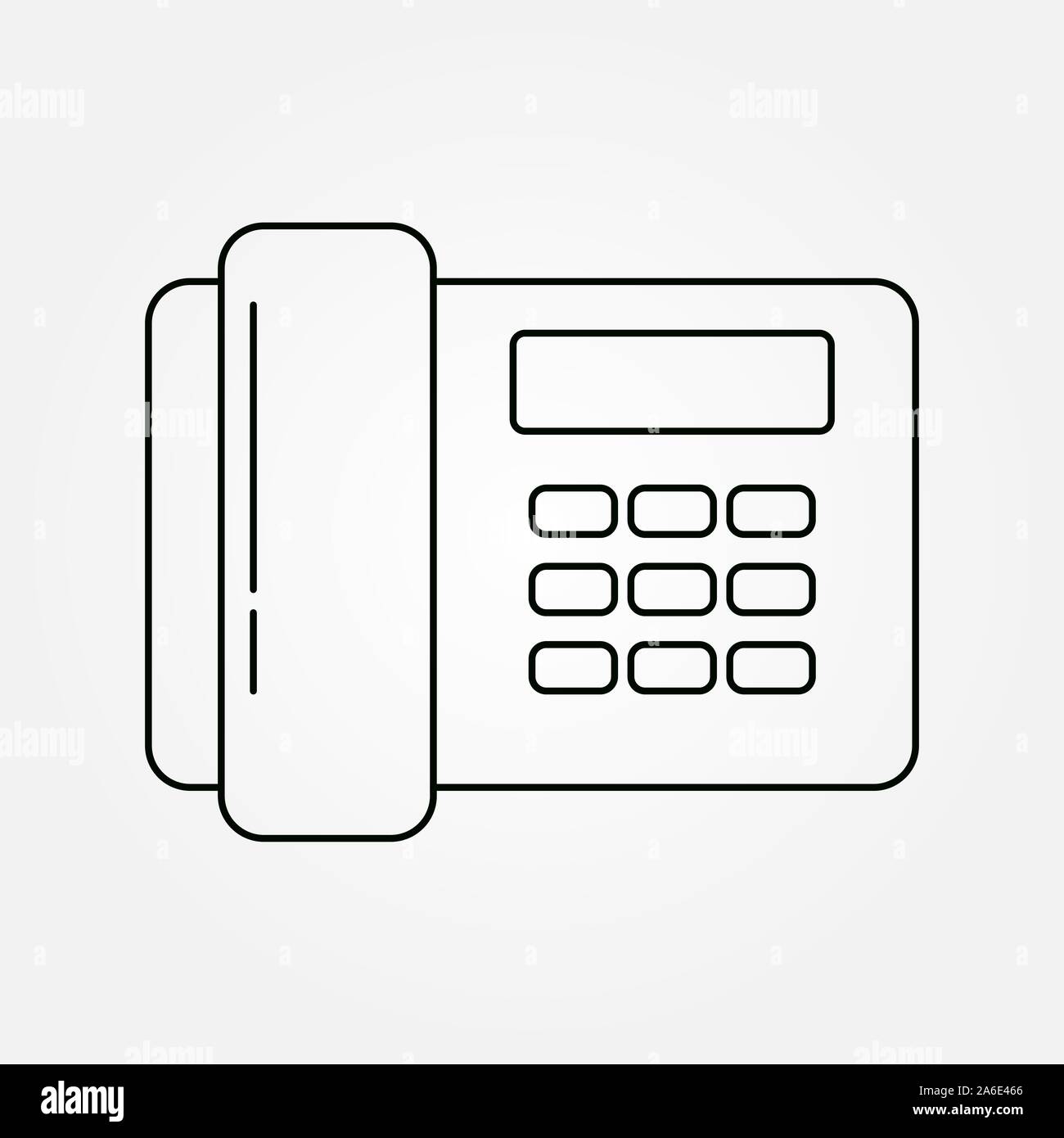 Linear button phone Icon for logo, design and decoration of websites ...