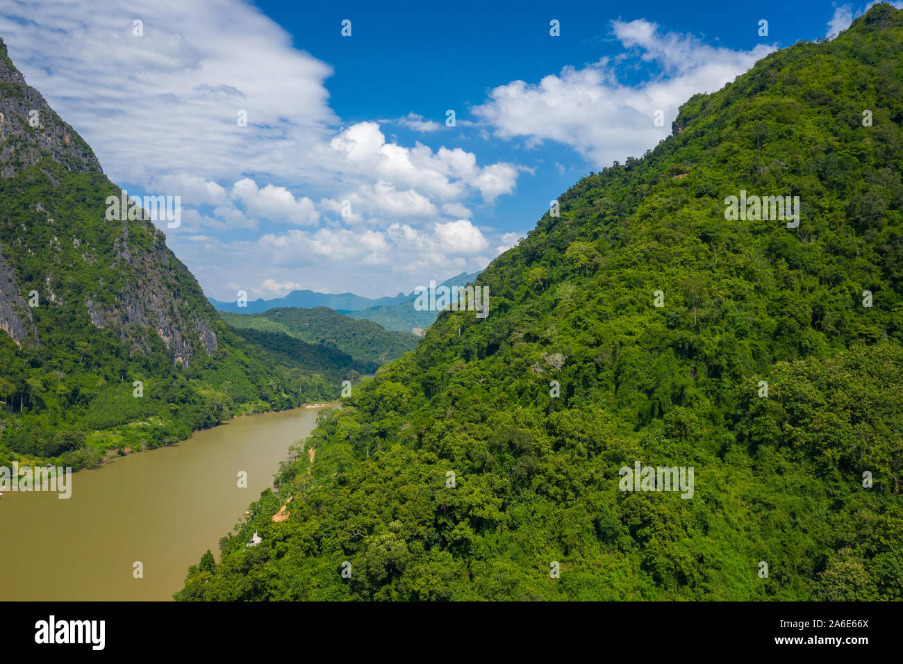 Aerial view of tropical rainforest. North Laos. Southeast Asia. Photo ...