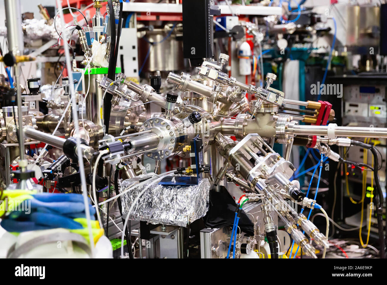 Stations and modules in modern scientific experimental laboratory Stock ...