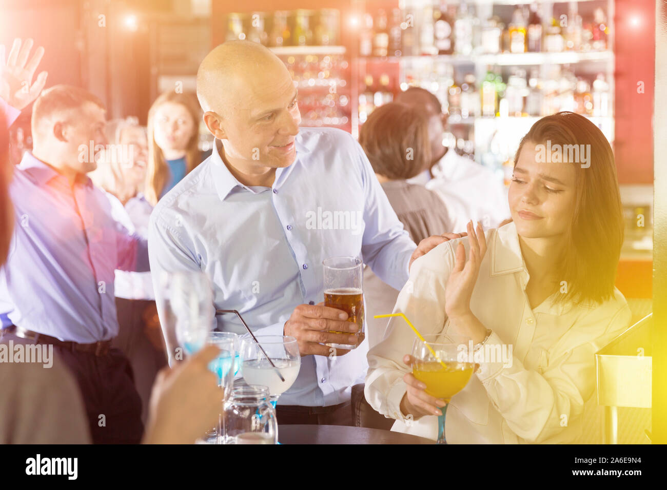 Woman unhappy man dance hi-res stock photography and images - Alamy