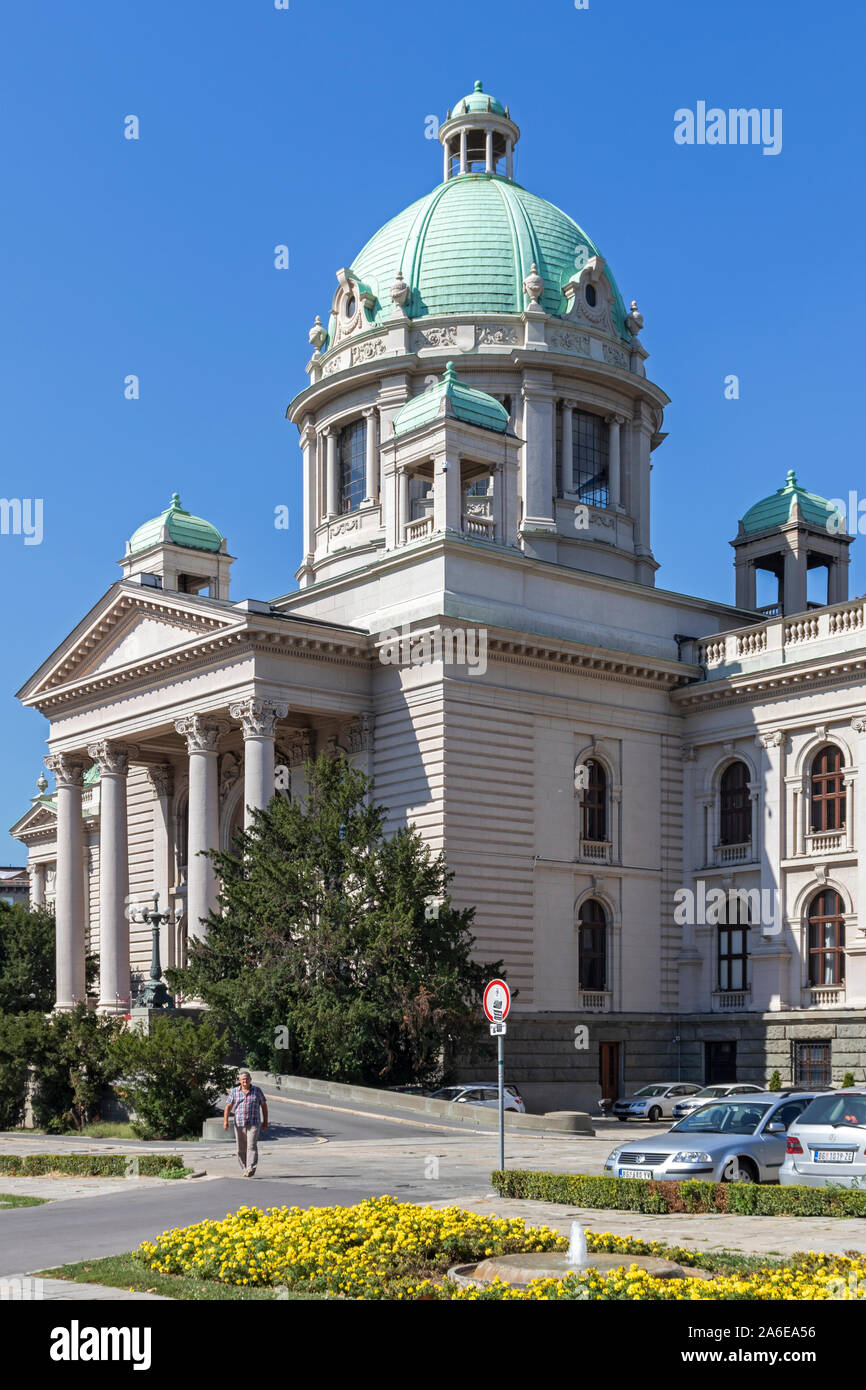 BELGRADE, SERBIA - AUGUST 12, 2019: Building of National Assembly of ...