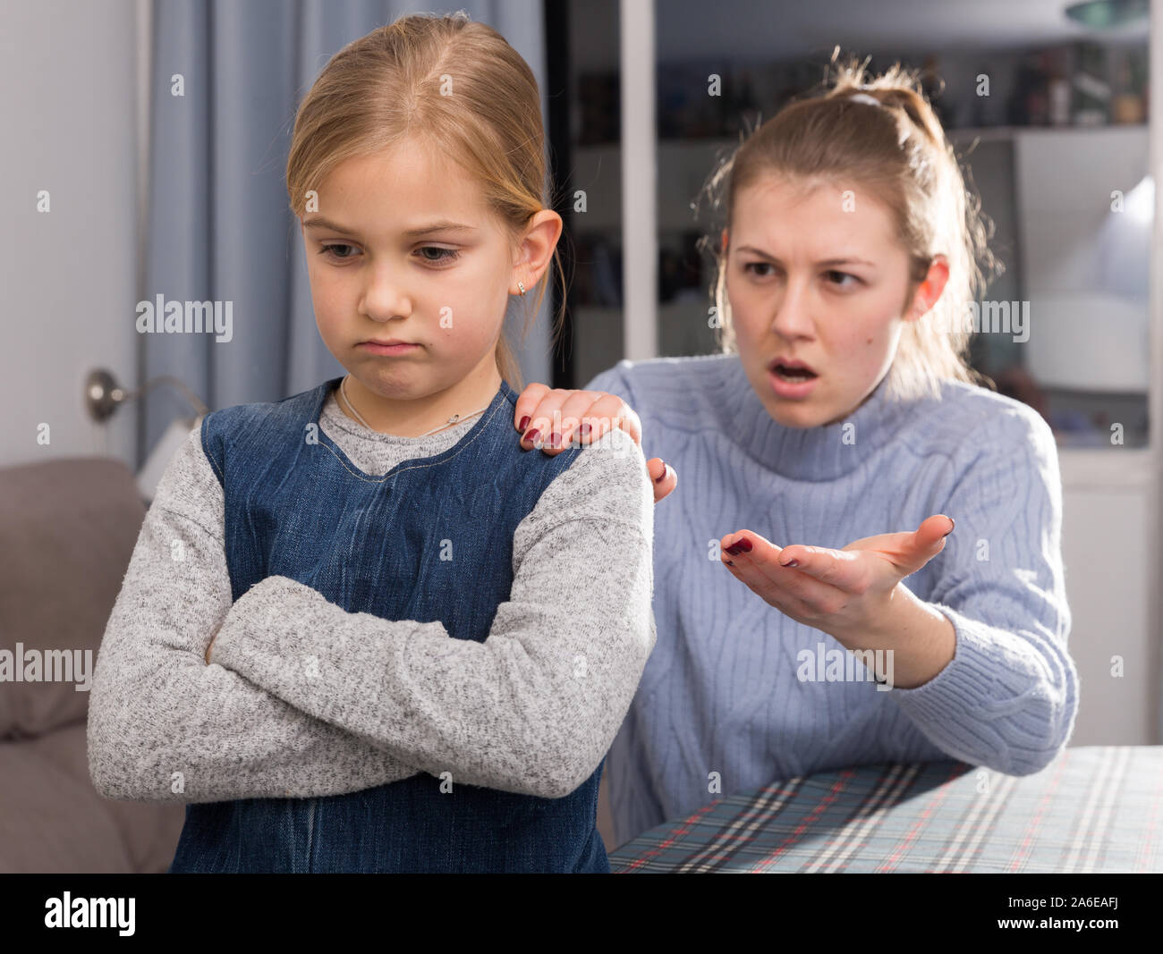Mother ashamed daughter hi-res stock photography and images - Alamy