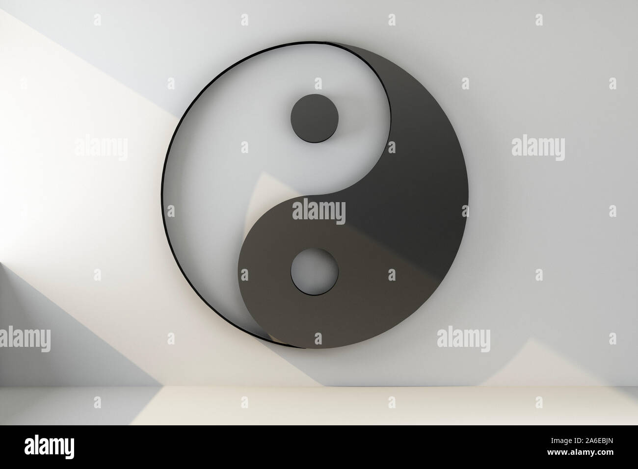 Yin yang symbol 3d rendering hi-res stock photography and images - Alamy