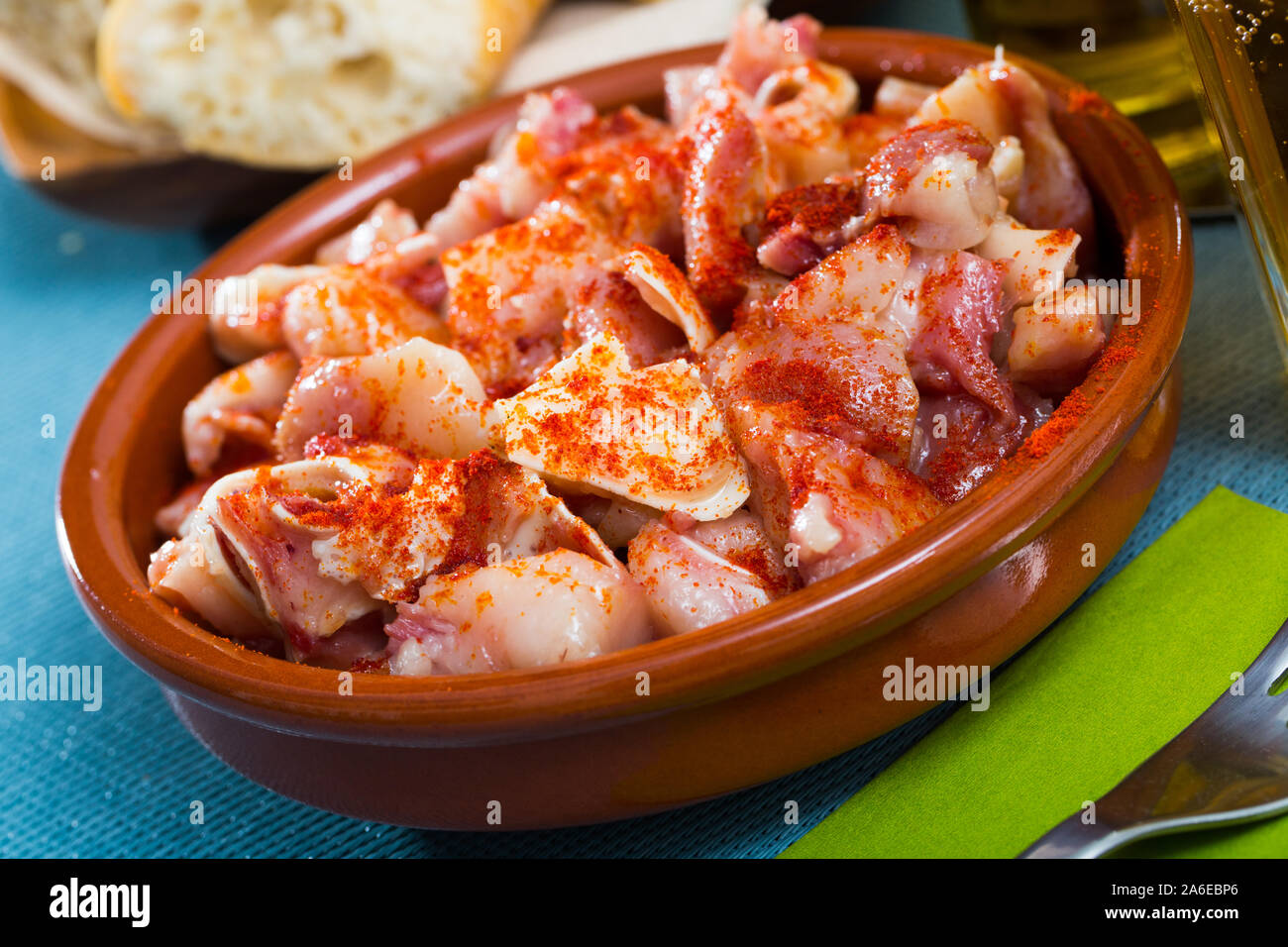 Spanish dish - roasted pig ears Stock Photo - Alamy