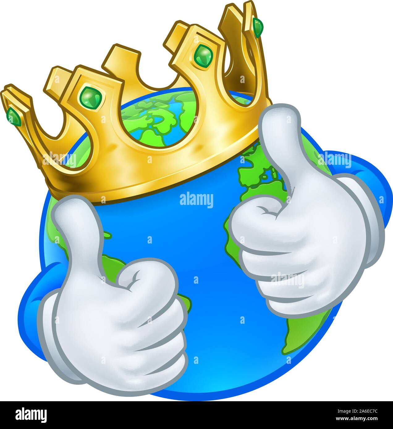 Cartoon globe man happy face Cut Out Stock Images & Pictures - Alamy