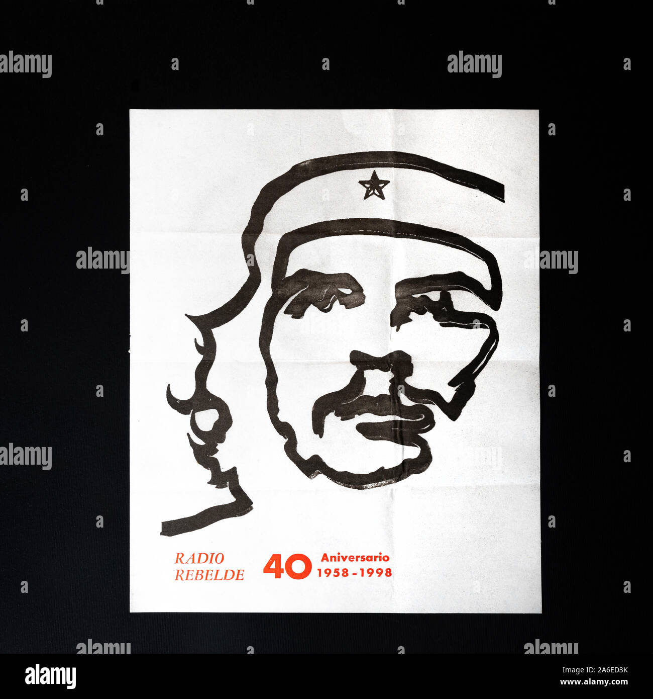 an old poster celebrating the 40th anniversary of Radio Rebelde in Cuba ...