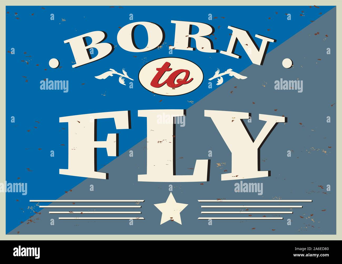 Born To Fly Vintage Typography About Flying and Paragliding Sports ...